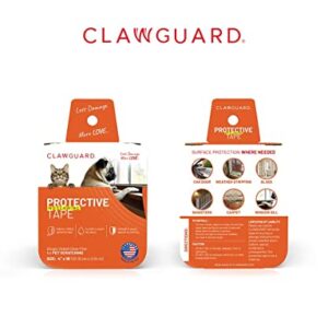 CLAWGUARD Protection Tape - Durable Single-Sided Shield Protection Barrier Against Cat, Dog, Bird, Rabbit Scratching and Clawing Furniture, Couch, Window Sill, Car Door, Glass and More! 4in x 10'