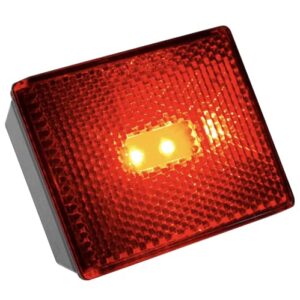 lumitronics rv reflector/clearance led marker light with stud mount (red)