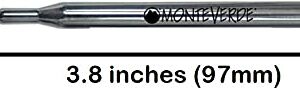 5 Pack - Monteverde "K" Style Ballpoint Refill to Fit Sheaffer Ballpoint Pens, Medium Point, Soft Roll (Bulk Packed) (Blue)