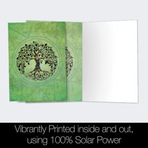 Tree-Free Greetings 12 Pack All Occasion Notecards,Eco Friendly,Made in USA,100% Recycled Paper, 4"x6", Tree of Life (FS56951)