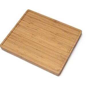 Lipper International Bamboo Wood Cutting Board with 6 Colored Poly Inlay Mats, 16" x 13-1/8" x 1-5/8"