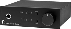 pro-ject head box s2 digital headphone amplifier and dac - black