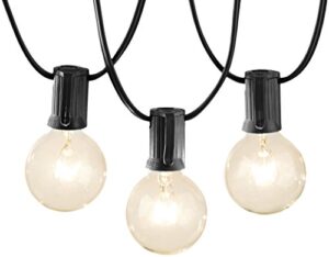 amazon basics patio string light, 50 feet, black