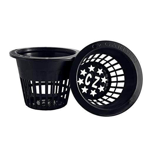 Cz Garden Supply 3 inch Net Cups Heavy Duty Pots Wide Rim Design - Orchids • Aquaponics • Aquaculture • Hydroponics Slotted Mesh for Kratky Wide Mouth Mason Jars