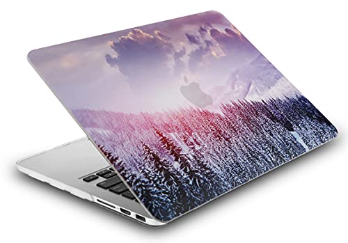 KEC Laptop Case for MacBook Pro 13" (2019/2018/2017/2016) Plastic Hard Shell Cover A1989/A1706/A1708 Touch Bar (Snow Mountain 2)