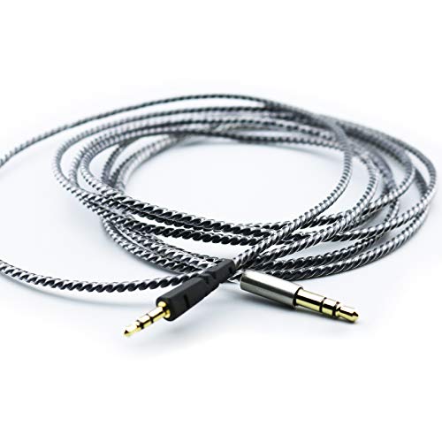 NewFantasia Replacement Cable Compatible with Bowers & Wilkins P5 / P5 S2 / Recertified Headphone Silver Plated Copper Audio Upgrade Cord 1.2m/4ft