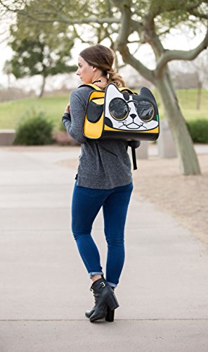 Primetime Petz Catysmile Backpack Cat Carrier, Yellow, One Size