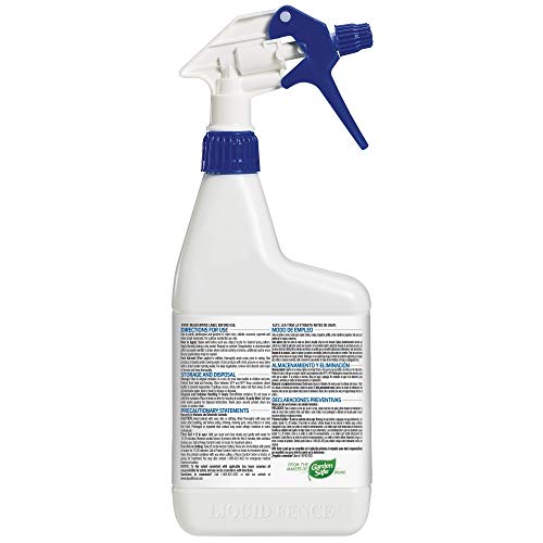 Liquid Fence All-Purpose Animal Repellent, Repels Rabbits, Squirrels, Mice, Raccoons And Other Small Mammals, Harmless to Plants and Animals When Used & Stored as Directed, 32 fl Ounce Spray