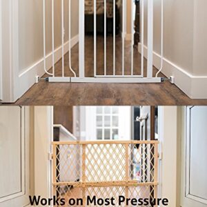 Wall Nanny Mini - Smallest Baby Gate Wall Protector (Made in USA) Protect Walls & Doorways from Pet Gates & Dog Gate Spindles - Child Pressure Mounted Baby Gate for Stairs Wall Cup (White) 4 Pack