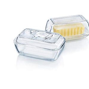 Luminarc Cow Butter Dish, Set of 1, Lid, 1, Clear