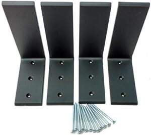 heavy duty black steel 6" x 8" countertop support brackets