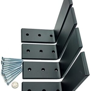 Heavy Duty Black Steel 6" x 8" Countertop Support Brackets