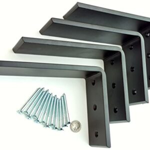 Heavy Duty Black Steel 6" x 8" Countertop Support Brackets