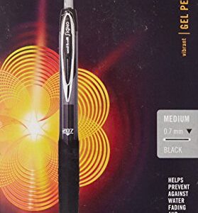 uni-ball Signo Gel 207 Roller Ball Retractable Gel Pen, Black Ink, Medium, Dozen