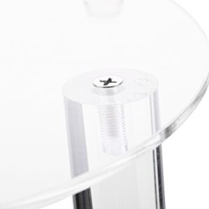 Jusalpha 3 Tier Large Acrylic Glass Round Wedding Cake Stand, Food Display Stand, Cupcake Stand, Dessert Display Platter WCS02 (3 tier with base tier)