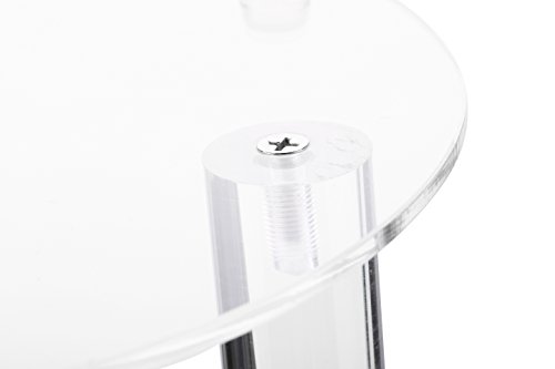 Jusalpha 3 Tier Large Acrylic Glass Round Wedding Cake Stand, Food Display Stand, Cupcake Stand, Dessert Display Platter WCS02 (3 tier with base tier)