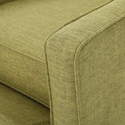 Christopher Knight Home Mervynn Mid-Century Modern Fabric Recliner, polyester, Muted Green / Dark Espresso