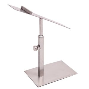 Nipole Modern Stainless Steel Adjustable Shoes Display Stands Rack in Shopping Mall (Brushed Silver)