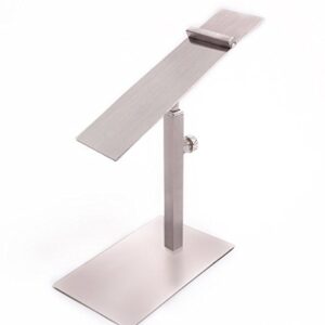 Nipole Modern Stainless Steel Adjustable Shoes Display Stands Rack in Shopping Mall (Brushed Silver)