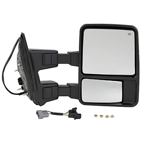 MOTOOS Towing Mirrors Replacement for 1999-2007 Ford F250 F350 F450 F550 Super Duty 2002-2005 Ford Excursion Power Heated with Signal Light Both Driver and Passenger Side Rear View Tow Mirrors