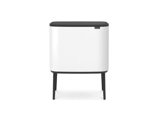 Brabantia 313547 Bo Touch Trash Can Recycling, with 2 Inner Buckets, 3 + 6 gallon/11 + 23 Liter