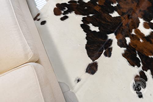 Genuine Tricolor Cowhide Rug XL 6 x 7-8 ft. - 180 x 240cm