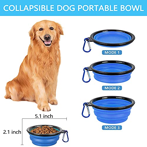 Dog Doorbells for Dog Training - CATOOP Adjustable Door Bell for Puppy with Collapsible Travel Pet Cat Dog Bowl