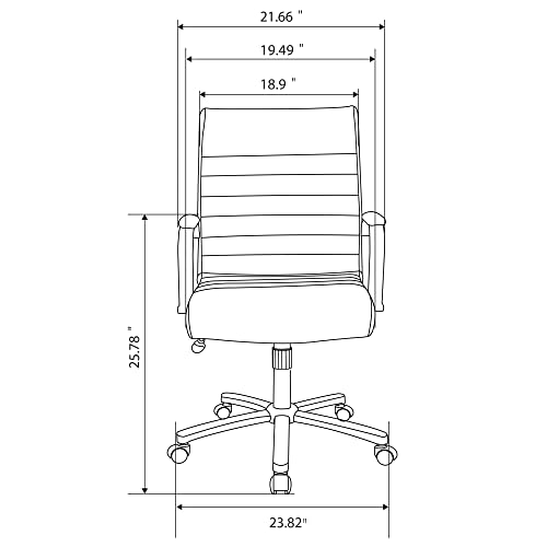 Realspace® Modern Comfort Series Winsley Bonded Leather Mid-Back Chair, Gray