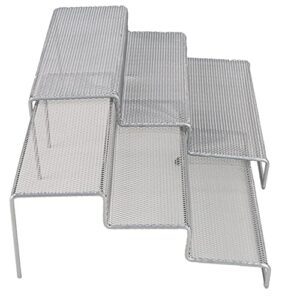 Mind Reader 3 Tier Metal Mesh Kitchen Storage Organizer, 2 Pcs, Silver