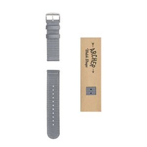 Archer Watch Straps - Premium Nylon Quick Release Replacement Watch Bands for Men and Women, Watches and Smartwatches (Gray, 20mm)