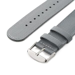 Archer Watch Straps - Premium Nylon Quick Release Replacement Watch Bands for Men and Women, Watches and Smartwatches (Gray, 20mm)