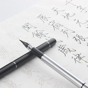 Synthetic Hair Calligraphy Pen Fountain Pen with Metal Shaft for Calligraphy