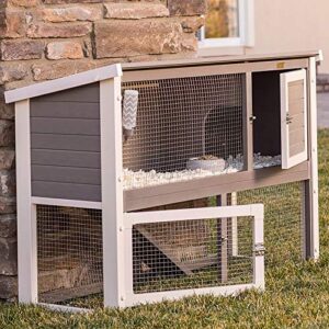 ecoflex columbia rabbit hutch, grey