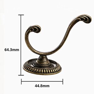 LEICHI 6Pcs Antique Bronze Coat Hooks Bedroom Hat Hook Decorative Hanger Wall Hook Purse Robe Hook Door Bathroom Towel Hooks