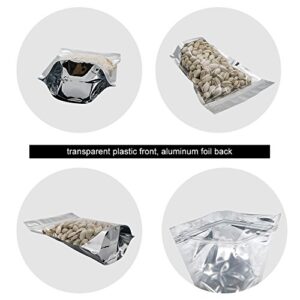 GooGou Resealable Zip Mylar Bag Food Storage Aluminum Foil Bags Smell Proof Pouches 6.3x9.4" 100pcs