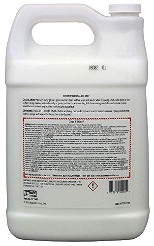 Malco Clean & Shine Interior Car Cleaner and Dressing – Restore Leather, Plastic and Vinyl Surfaces in Your Vehicle/Clean, Condition and Protect in 1 Simple Step / 1 Gallon (125901)