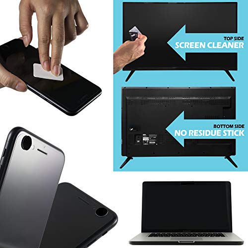 Webcam Covers - Laptop Webcam Cover - Tablet Webcam Covers - Smart TV & for Every Size Webcam on Any Device - Reusable/Multi-use – Protect Your Privacy with Gecko - Black