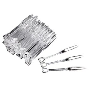 hugestore 11 200 pcs disposable plastic cocktail picks sticks fruit cake dessert forks