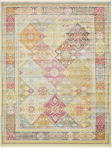 Unique Loom Baracoa Collection Area Rug - Marta (10' x 13' 1" Rectangle, Multi/ Burgundy)