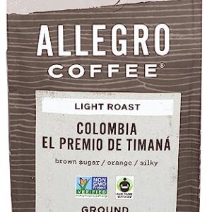 Allegro Coffee, Coffee Colombia El Premio De Timana Ground, 12 Ounce