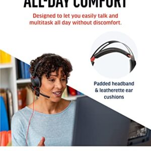 Poly - Blackwire 5220 USB-A Headset (Plantronics) - Wired, Dual Ear (Stereo) Computer Headset with Boom Mic - USB-A, 3.5 mm to connect to your PC, Mac, Tablet and/or Cell Phone