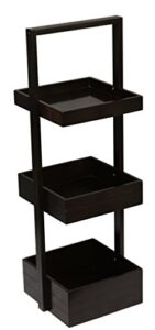 ehemco 3-tier bamboo multipurpose storage shelf, espresso