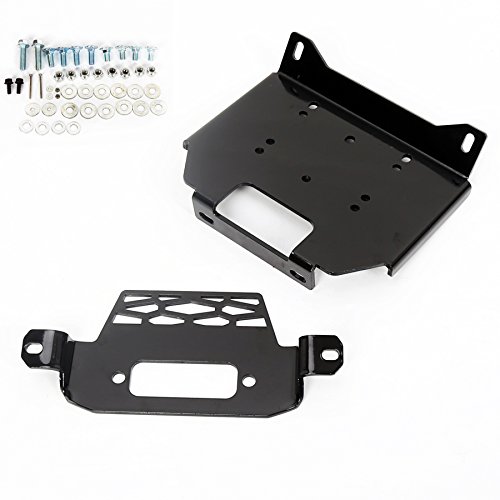 ECOTRIC Winch Mount Plate Bracket Kit Compatible with 2014-2019 Polaris RZR 900 1000 Turbo General Model