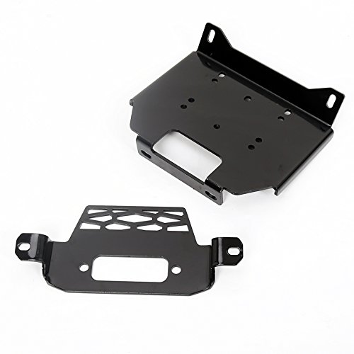 ECOTRIC Winch Mount Plate Bracket Kit Compatible with 2014-2019 Polaris RZR 900 1000 Turbo General Model