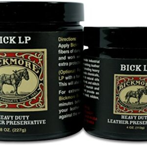 Bickmore Leather Conditioner, Scratch Repair Bick LP 4oz - Heavy Duty LP Leather Preservative | Leather Protector, Softener and Restorer Balm for Dry, Cracked, and Scratched Leather | Made in USA