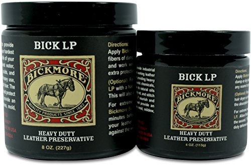 Bickmore Leather Conditioner, Scratch Repair Bick LP 4oz - Heavy Duty LP Leather Preservative | Leather Protector, Softener and Restorer Balm for Dry, Cracked, and Scratched Leather | Made in USA