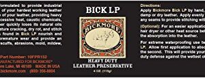 Bickmore Leather Conditioner, Scratch Repair Bick LP 4oz - Heavy Duty LP Leather Preservative | Leather Protector, Softener and Restorer Balm for Dry, Cracked, and Scratched Leather | Made in USA