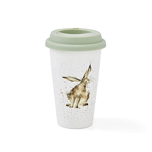 Wrendale WNKE78753-XW Travel Mug, Porcelain, Multi Coloured, 9.5 x 9.5 x 15 cm