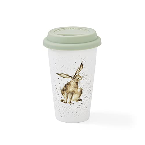 Wrendale WNKE78753-XW Travel Mug, Porcelain, Multi Coloured, 9.5 x 9.5 x 15 cm