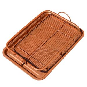 copper crisper tray - 2 pc set